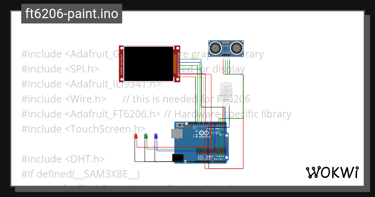 LCD TOUCH MENU - Wokwi ESP32, STM32, Arduino Simulator