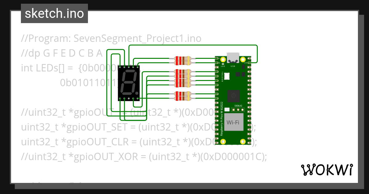 seven final - Wokwi ESP32, STM32, Arduino Simulator