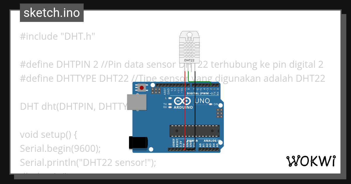 Alvin XII KESEHATAN SUHU DAN KELEMBAPAN - Wokwi ESP32, STM32, Arduino Simulator