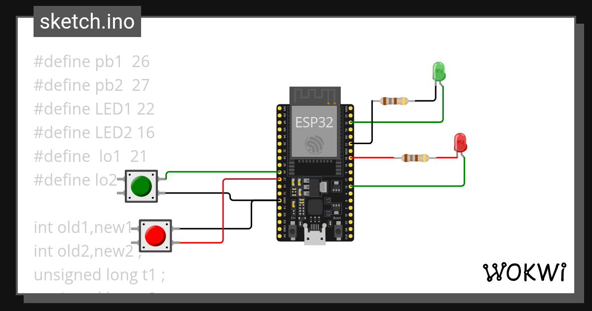 switchกดติด2 - Wokwi ESP32, STM32, Arduino Simulator