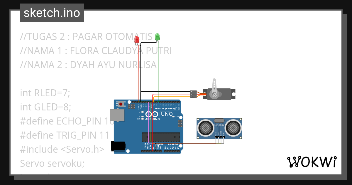 TUGAS 2 DYAH DAN FLORA - Wokwi ESP32, STM32, Arduino Simulator