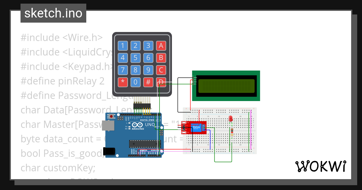 KEYPAD JENNYA - Wokwi ESP32, STM32, Arduino Simulator