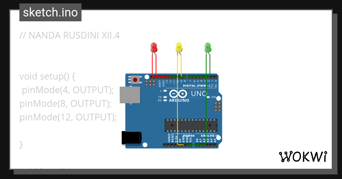 Nanda Rusdini XII.4 - Wokwi ESP32, STM32, Arduino Simulator Nanda Rusdini XII.4 - Wokwi ESP32, STM32, Arduino Simulator