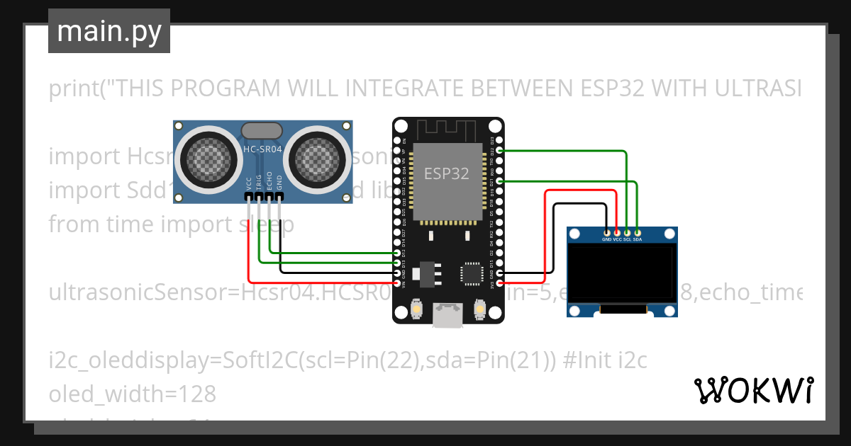 Esp32 Micropython Interfacing Ultrasonic Sensor Hc Sr04 Copy Wokwi 