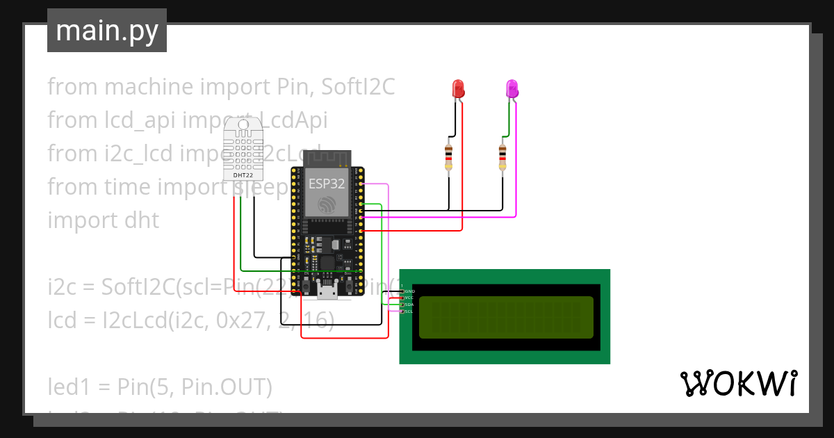 ใบงาน03 การใช้งาน Dht Sensor Wokwi Esp32 Stm32 Arduino Simulator 1649