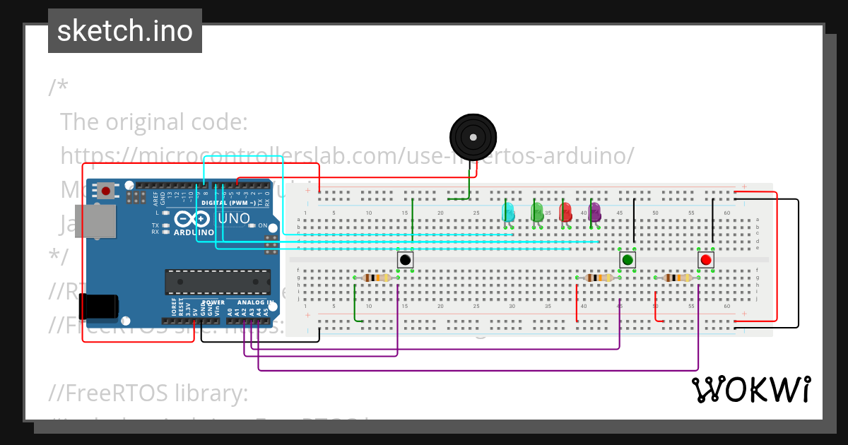 RTOS 2 - Wokwi ESP32, STM32, Arduino Simulator