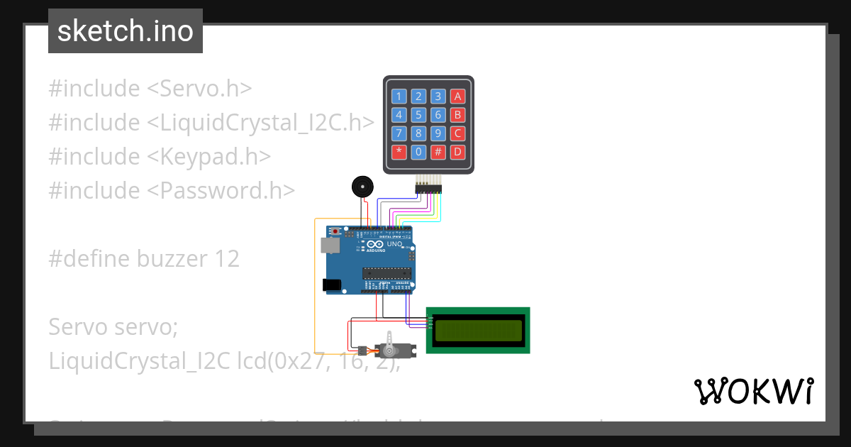 Door Lock Wokwi Esp32 Stm32 Arduino Simulator