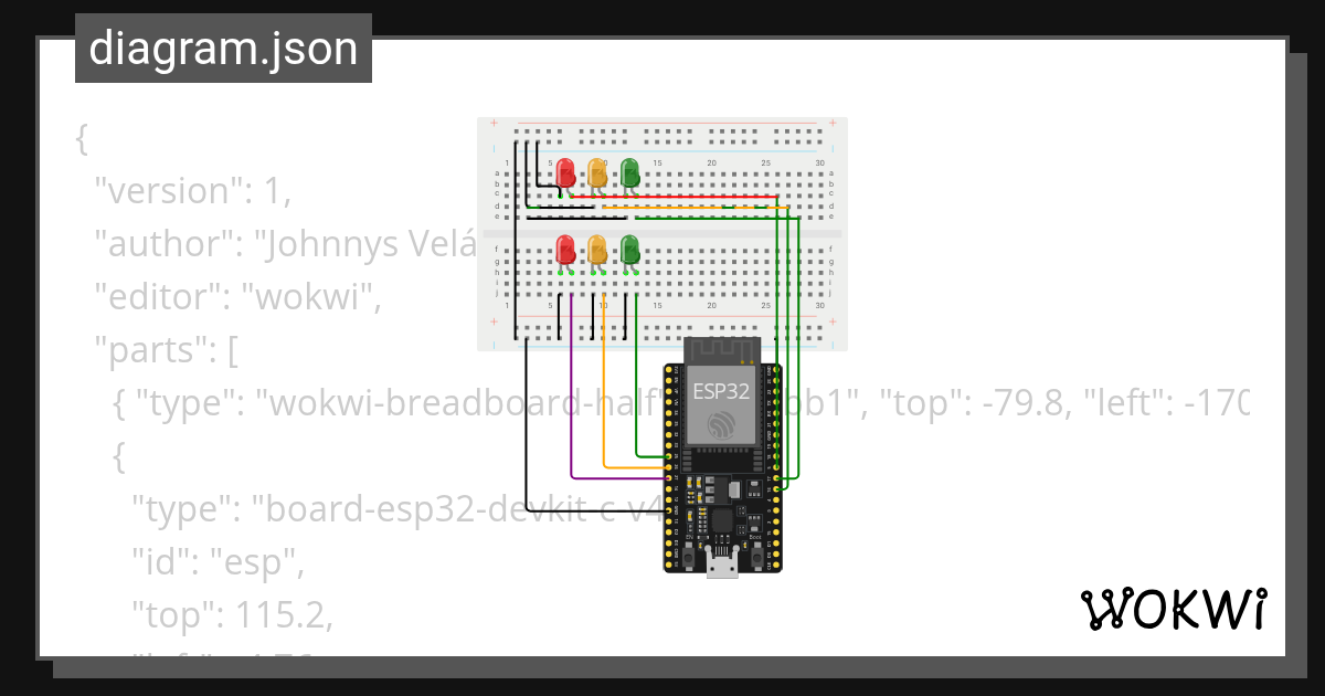 semaforo_2 - Wokwi ESP32, STM32, Arduino Simulator