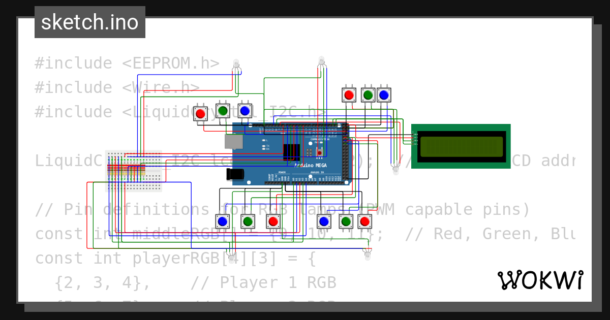 Memory Game Cathod Timer Screen Wokwi Esp32 Stm32 Arduino Simulator 9196