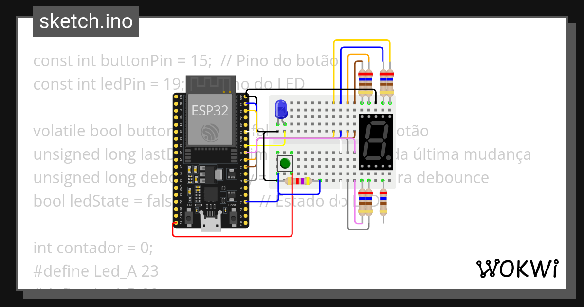 aaaa interrupcao - Wokwi ESP32, STM32, Arduino Simulator