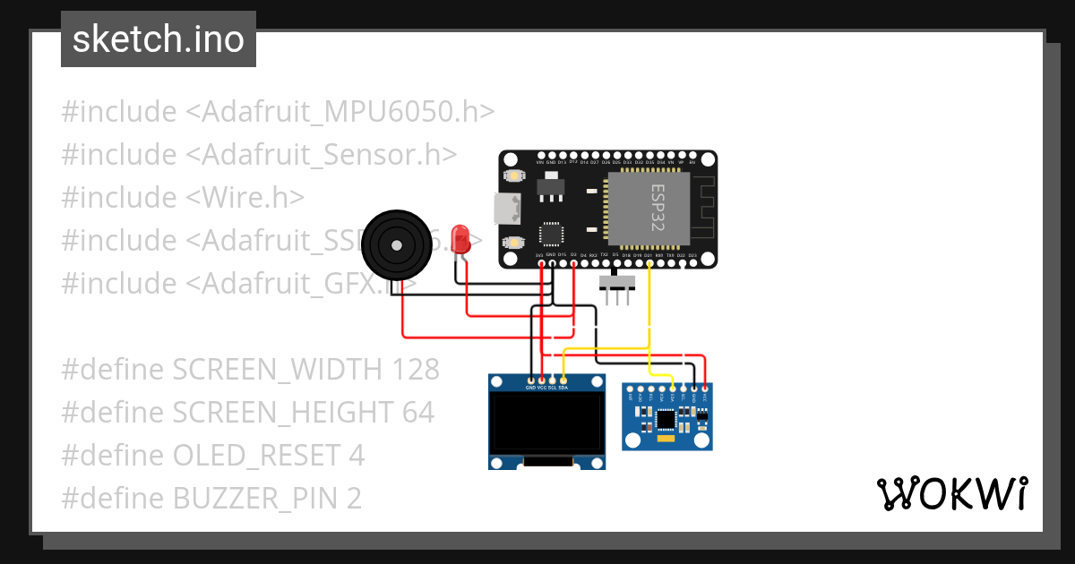 mpu6050 pendeteksi bungkuk - Wokwi ESP32, STM32, Arduino Simulator