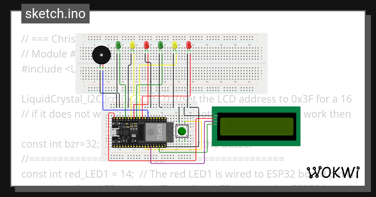 Final Project Christopher Cain - Wokwi ESP32, STM32, Arduino Simulator