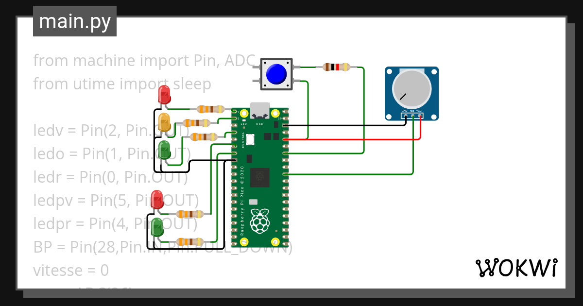 Feu de Route - Wokwi ESP32, STM32, Arduino Simulator