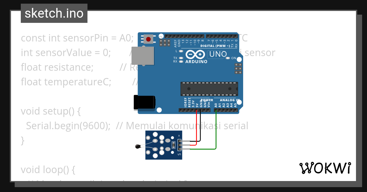 Sensor Suhu Analog Wokwi Esp32 Stm32 Arduino Simulator 6425