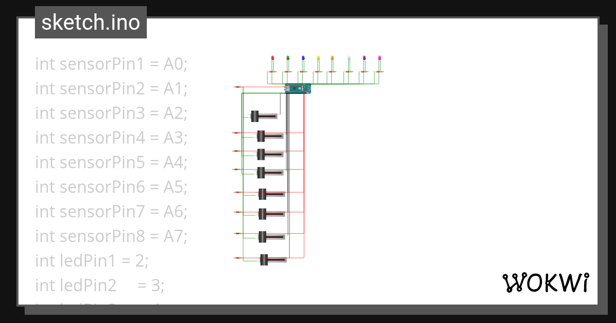 simple light sensor - Wokwi ESP32, STM32, Arduino Simulator
