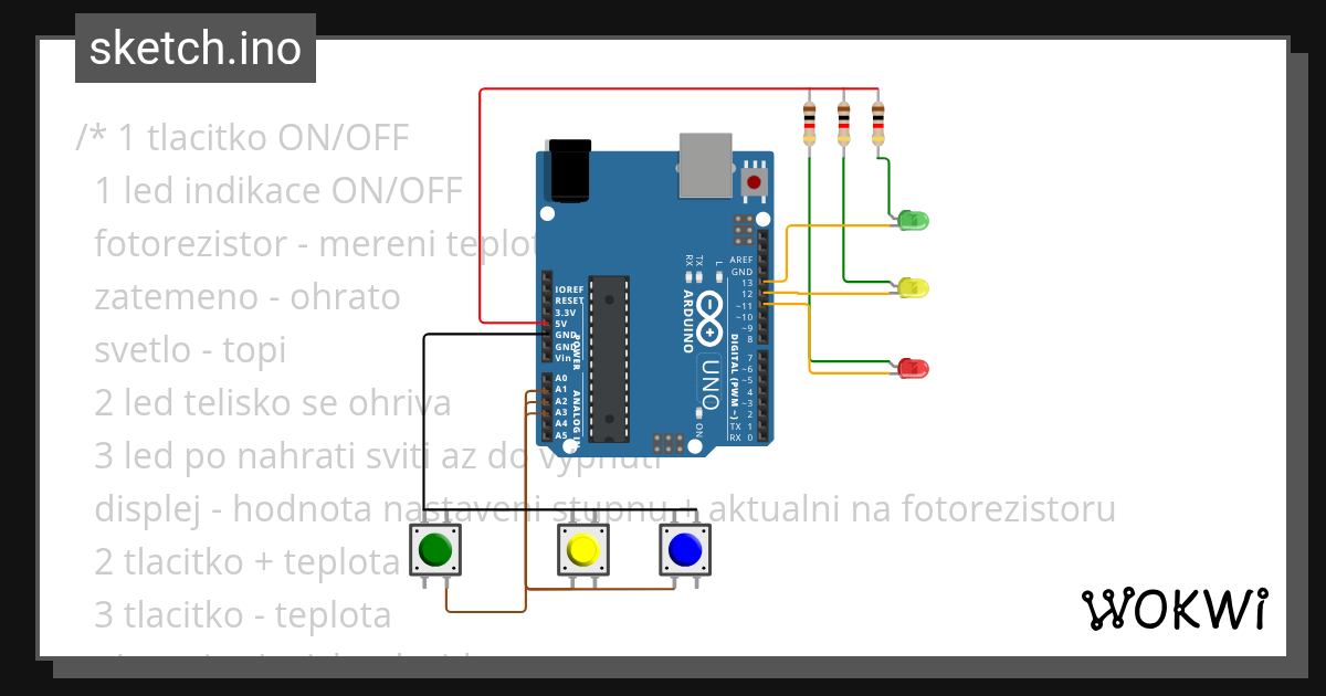 ovladani pajky - Wokwi ESP32, STM32, Arduino Simulator