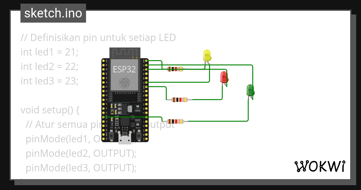 Projek 1 Wokwi Esp32 Stm32 Arduino Simulator 5438