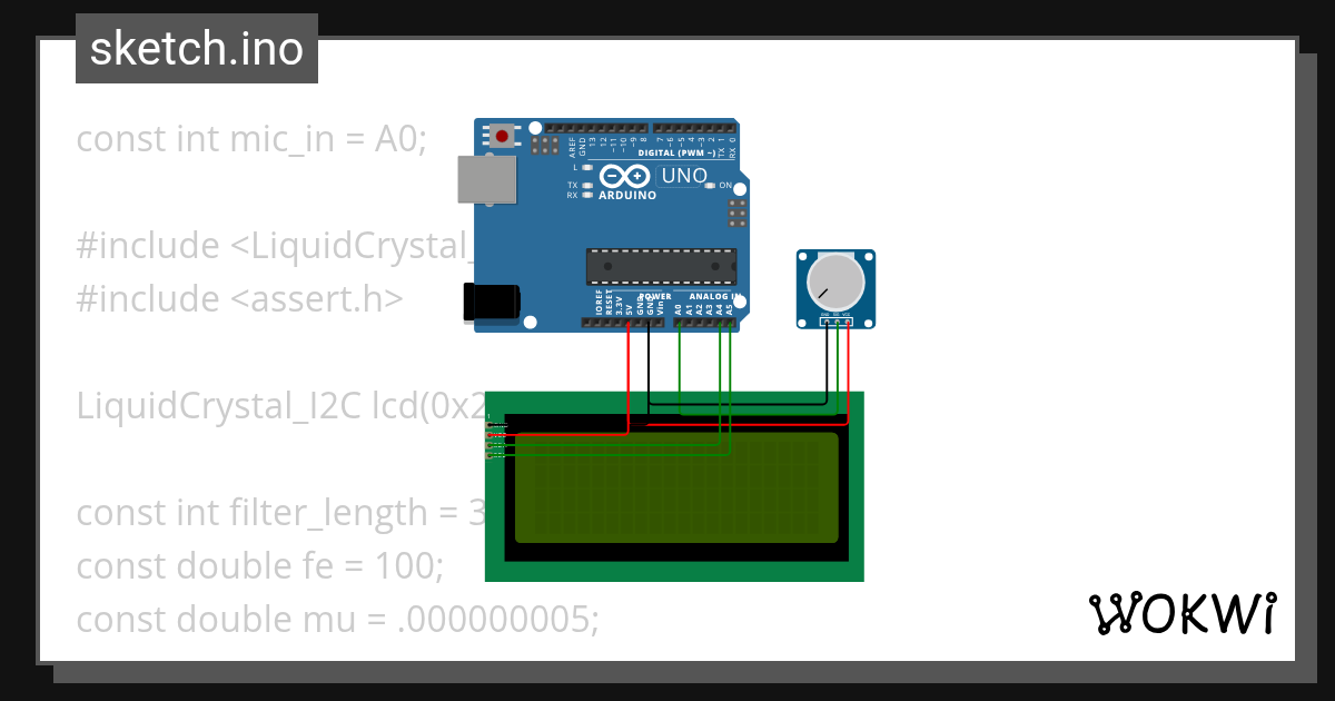 TIPE réduction bruit - Wokwi ESP32, STM32, Arduino Simulator