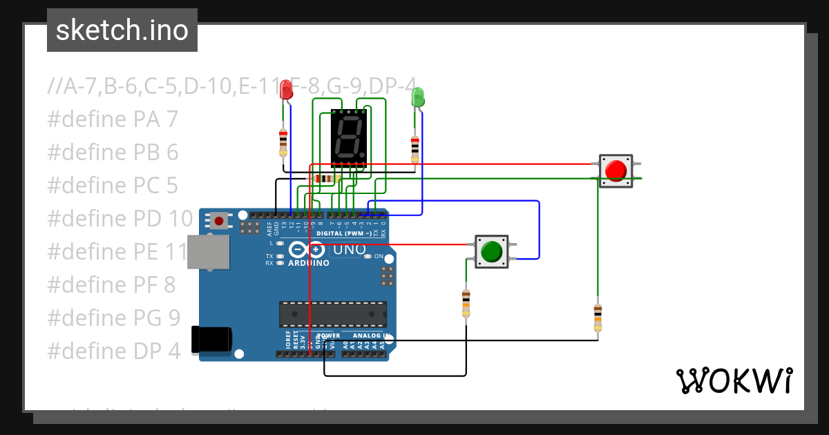 digital_one Copy2 xunhuan+key2 Copy - Wokwi ESP32, STM32, Arduino Simulator