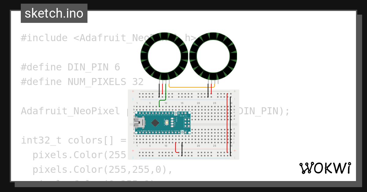 Neopixel Wokwi Esp32 Stm32 Arduino Simulator