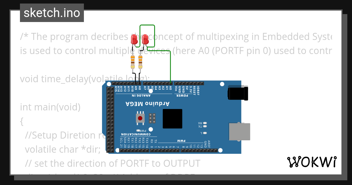LED_Multiplexing - Wokwi ESP32, STM32, Arduino Simulator