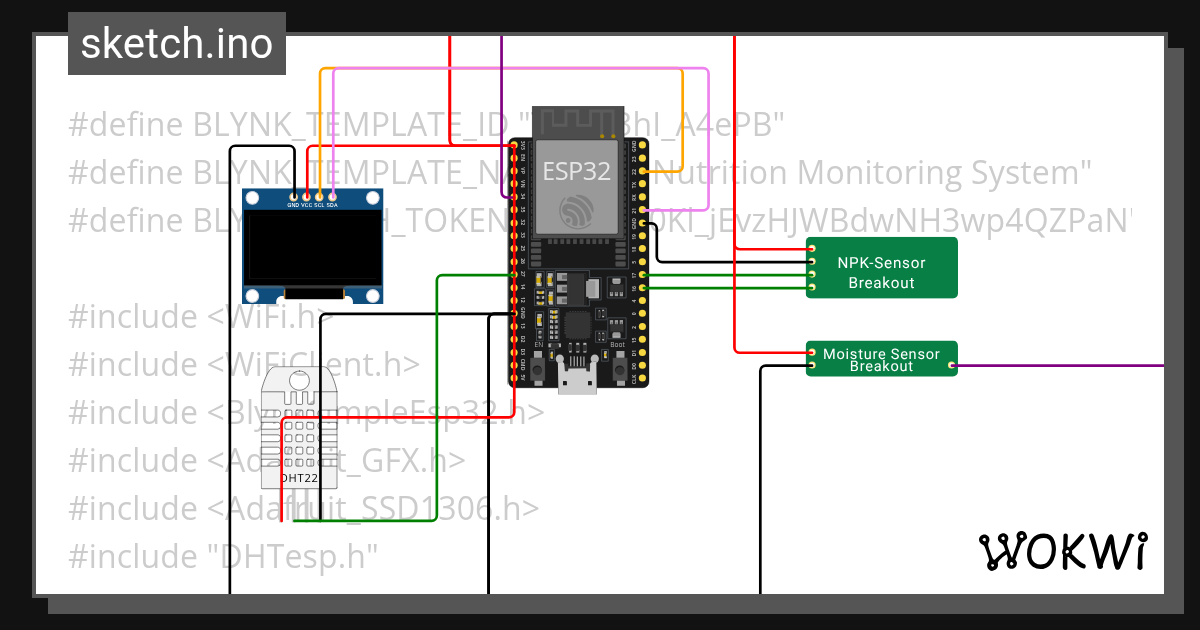 IOT soil monitoring - Wokwi ESP32, STM32, Arduino Simulator