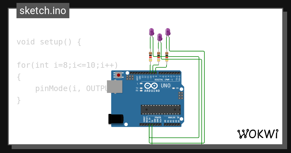 点灯1 Wokwi Esp32 Stm32 Arduino Simulator