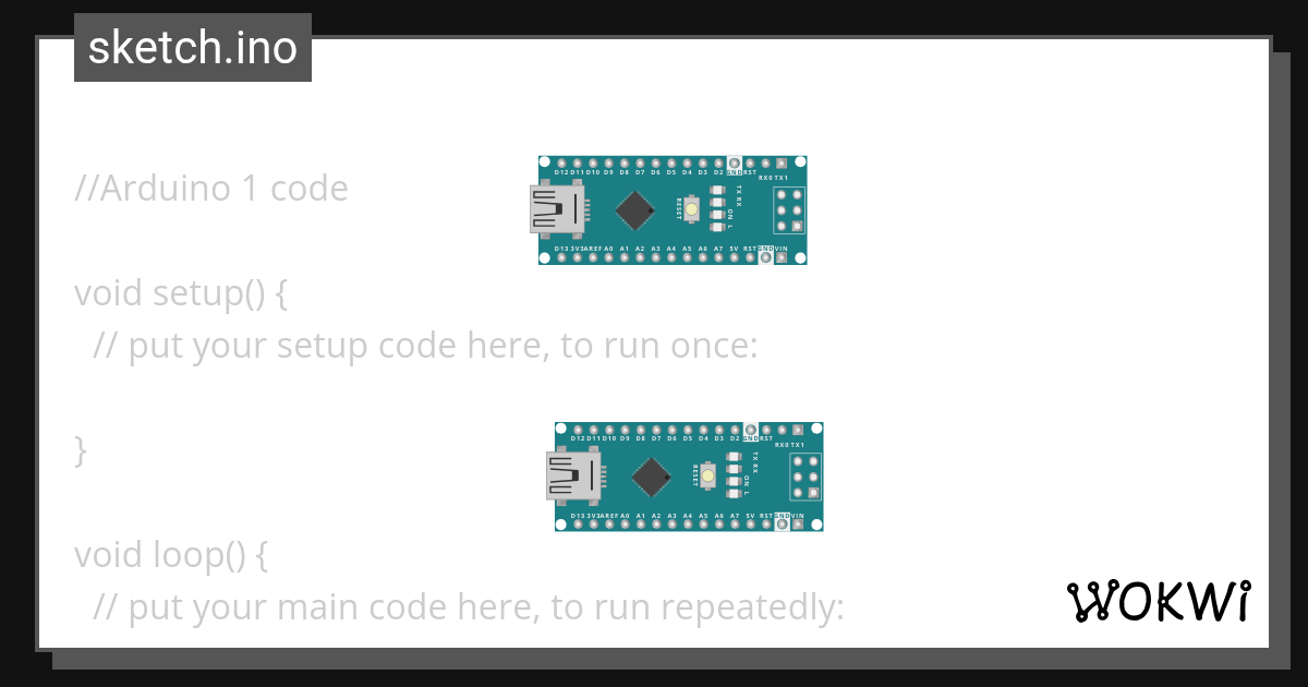 Dual Nanos Wokwi Esp32 Stm32 Arduino Simulator 