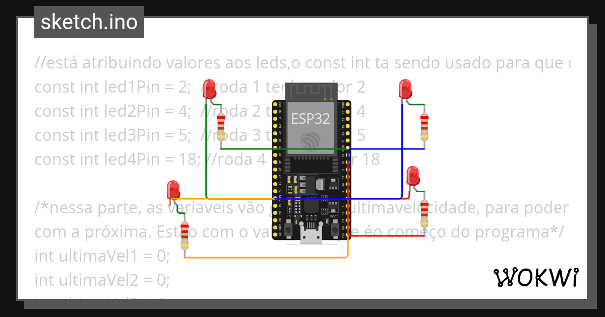 ATIVIDADE FREIO ABS - Wokwi ESP32, STM32, Arduino Simulator