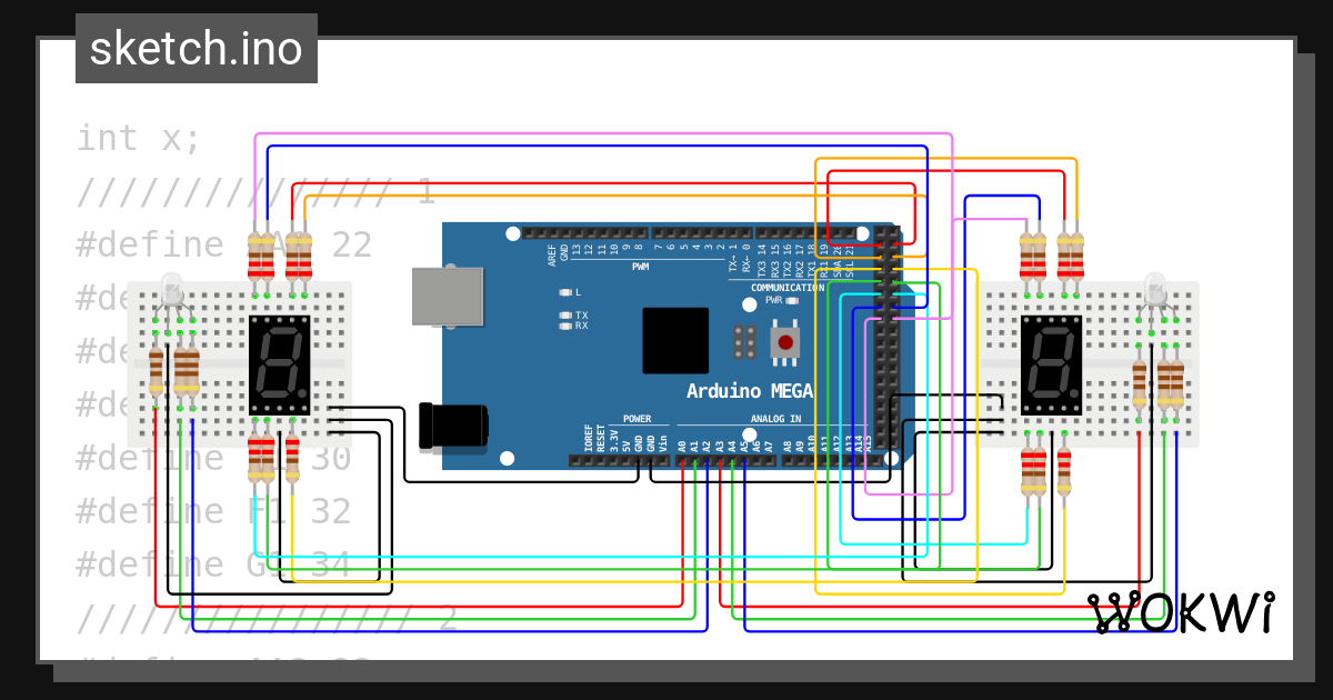 7 Segment Display Wokwi Esp32 Stm32 Arduino Simulator 5756