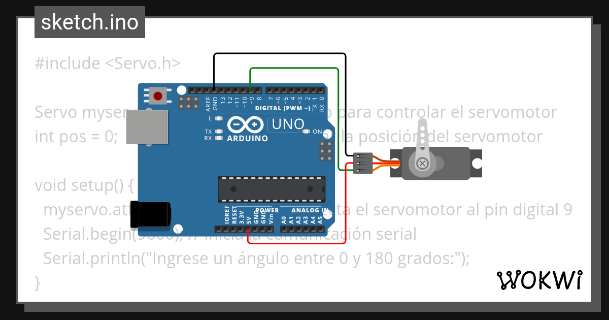 servo motor serial - Wokwi ESP32, STM32, Arduino Simulator
