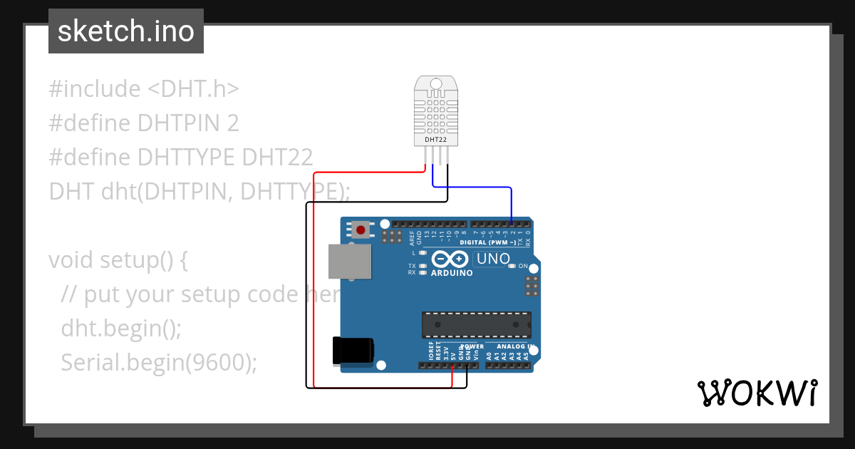 sensordht non lcd - Wokwi ESP32, STM32, Arduino Simulator