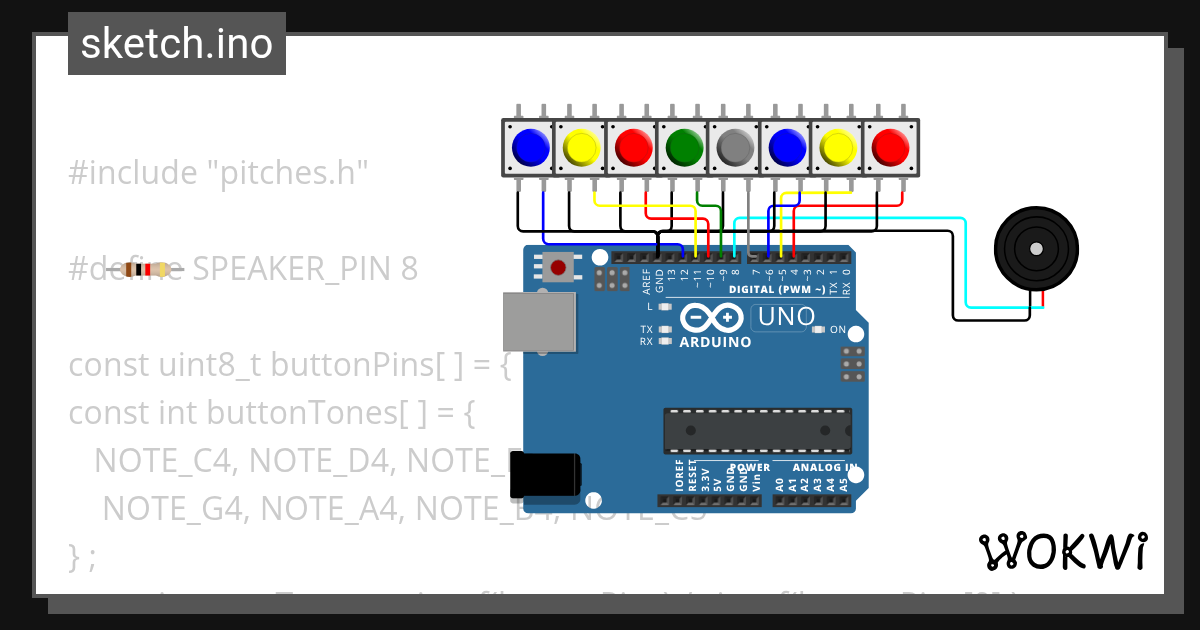 piano - Wokwi ESP32, STM32, Arduino Simulator