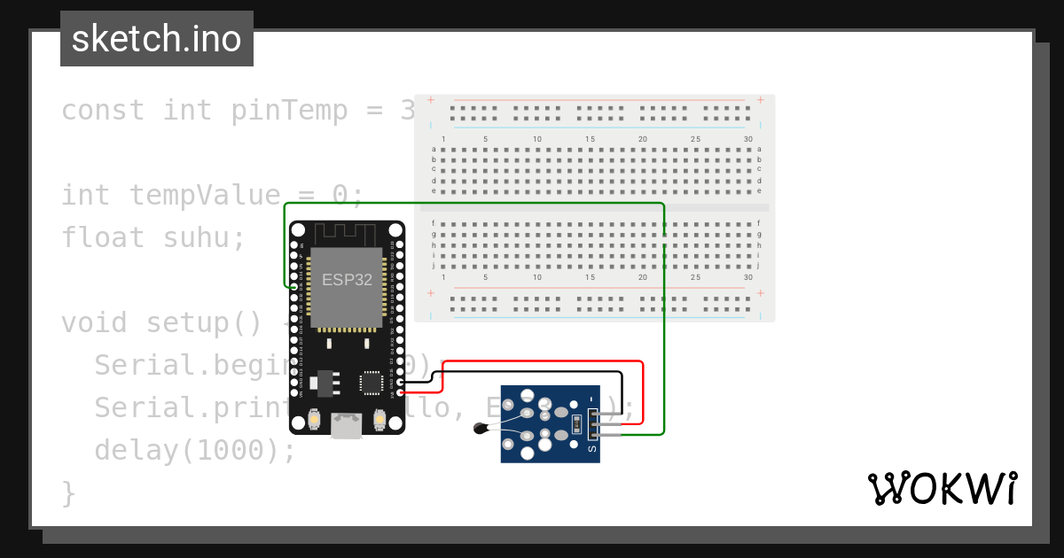 Tempsensor Wokwi Esp32 Stm32 Arduino Simulator 6809