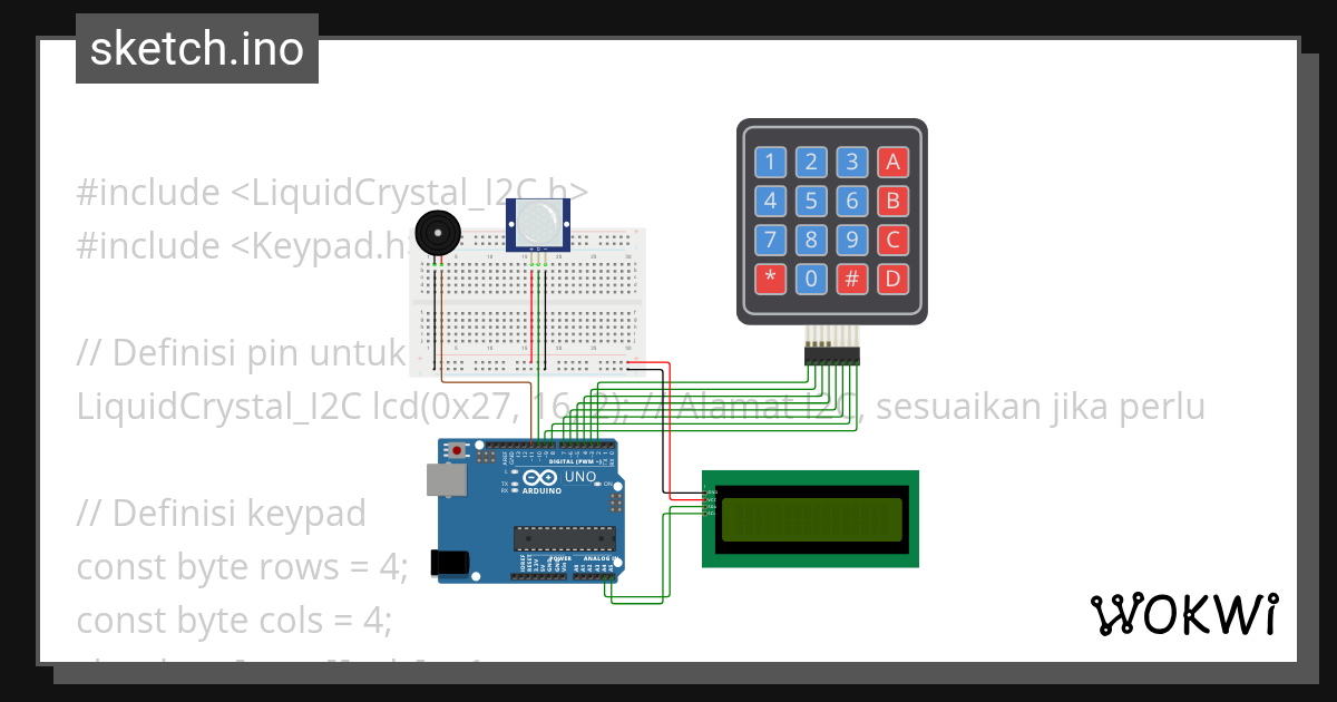 PROJECT UTS PAK MUL SENSOR PIR - Wokwi ESP32, STM32, Arduino Simulator
