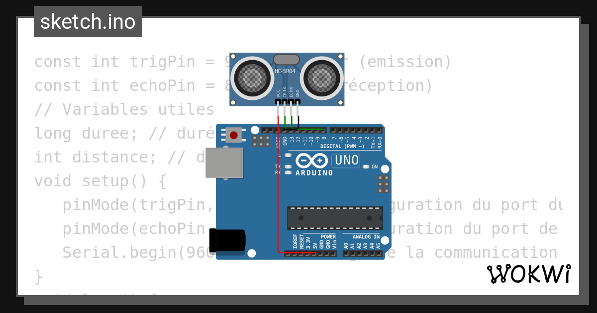 Ultrason Wokwi Esp32 Stm32 Arduino Simulator 0230