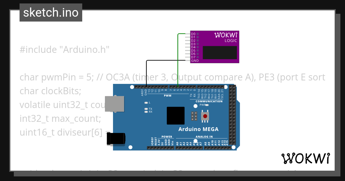 MEGA_ISR_PWM - Wokwi ESP32, STM32, Arduino Simulator