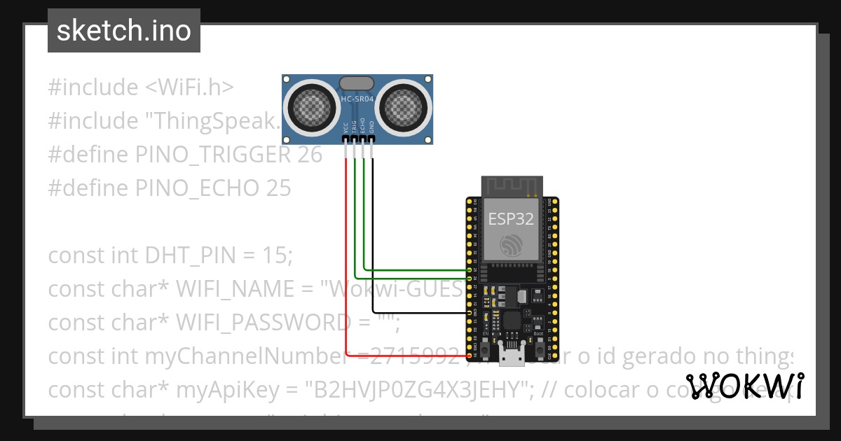 Projeto agua - Wokwi ESP32, STM32, Arduino Simulator
