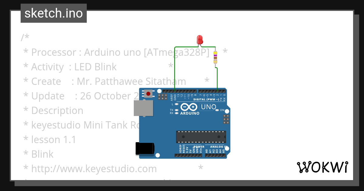 2024_10_26_LED_Blink - Wokwi ESP32, STM32, Arduino Simulator