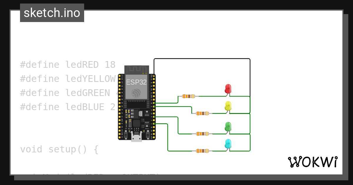 4 Leds 2 Wokwi Esp32 Stm32 Arduino Simulator 2215