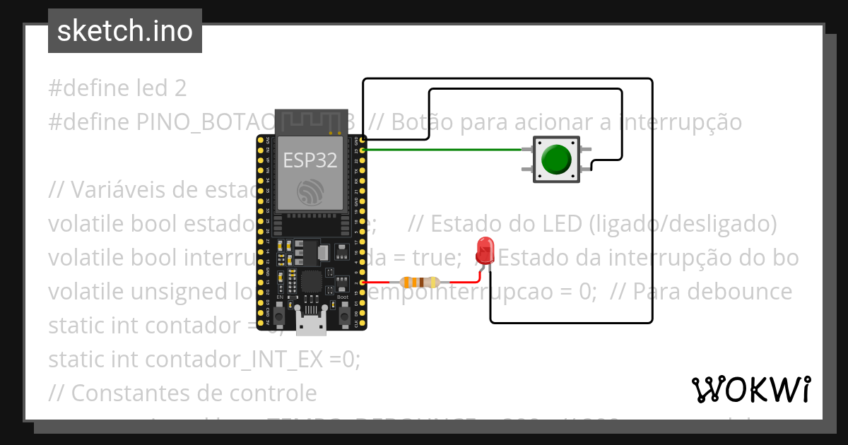 Interru_extern_time_exemplo - Wokwi ESP32, STM32, Arduino Simulator