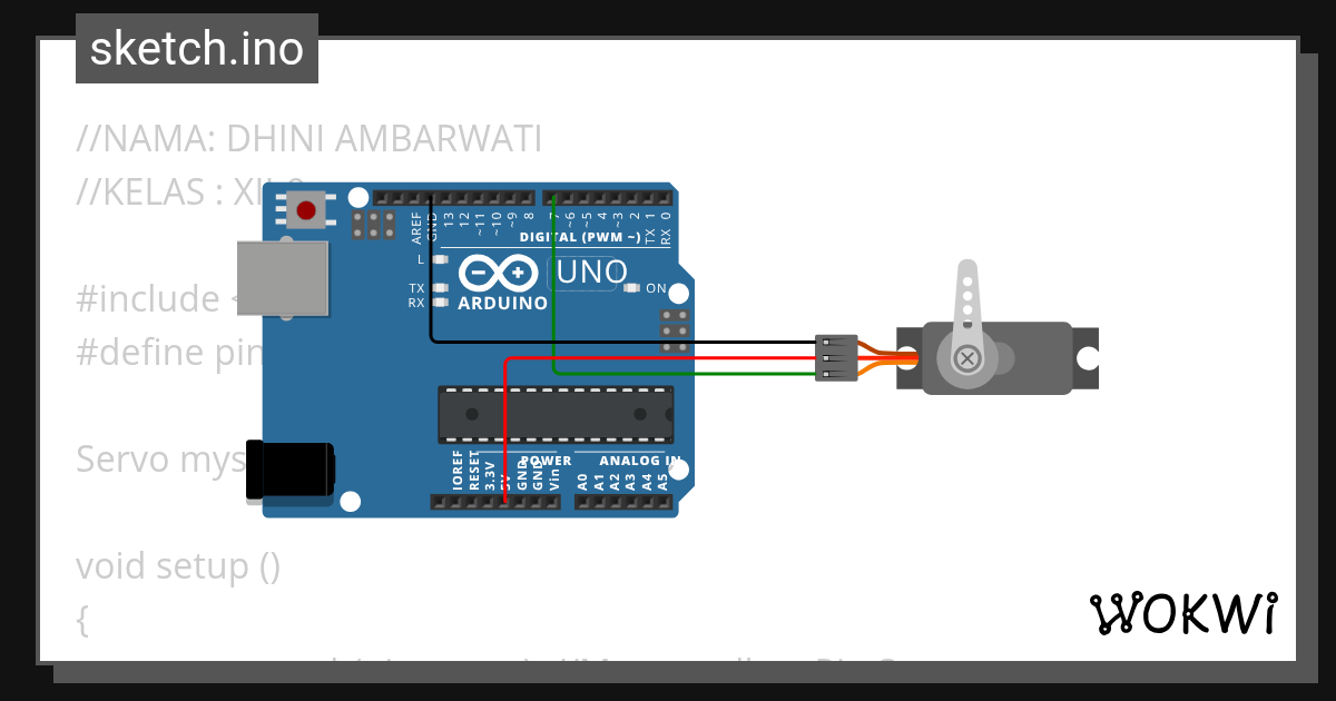 Servo Motor_Dhini Ambarwati XII-A2 - Wokwi ESP32, STM32, Arduino Simulator Servo Motor_Dhini Ambarwati XII-A2 - Wokwi ESP32, STM32, Arduino Simulator