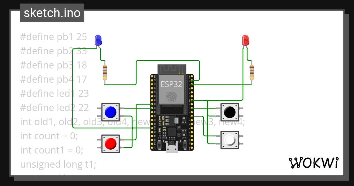 work3 - Wokwi ESP32, STM32, Arduino Simulator