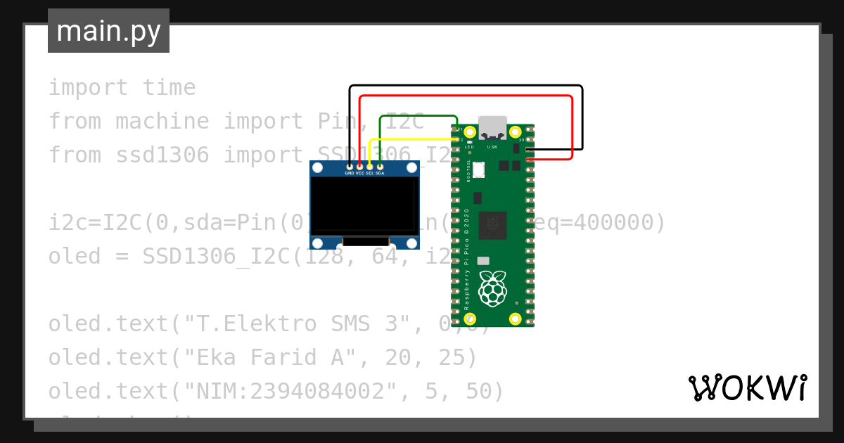 Oled Farid Wokwi Esp32 Stm32 Arduino Simulator