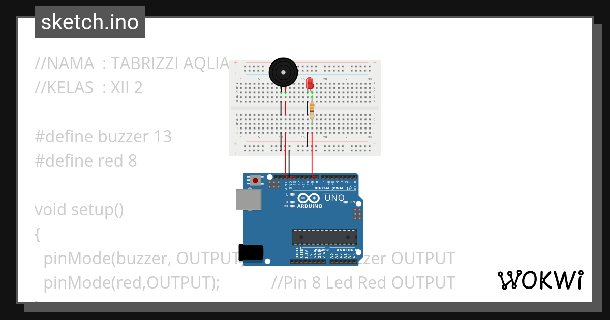 PROJEK 5 Tabrizzi Aqlia - Wokwi ESP32, STM32, Arduino Simulator
