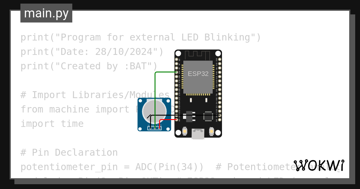 Externalled Blinking Wokwi Esp32 Stm32 Arduino Simulator 7719