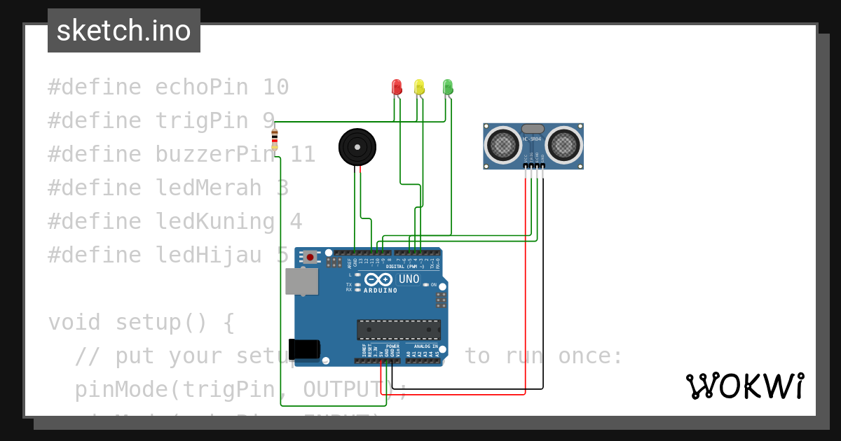 Arduino Buzzerultrasonicled Wokwi Esp32 Stm32 Arduino Simulator 2623