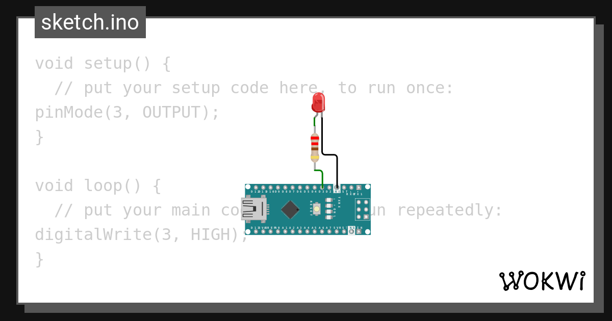 点亮一盏灯 Wokwi Esp32 Stm32 Arduino Simulator 