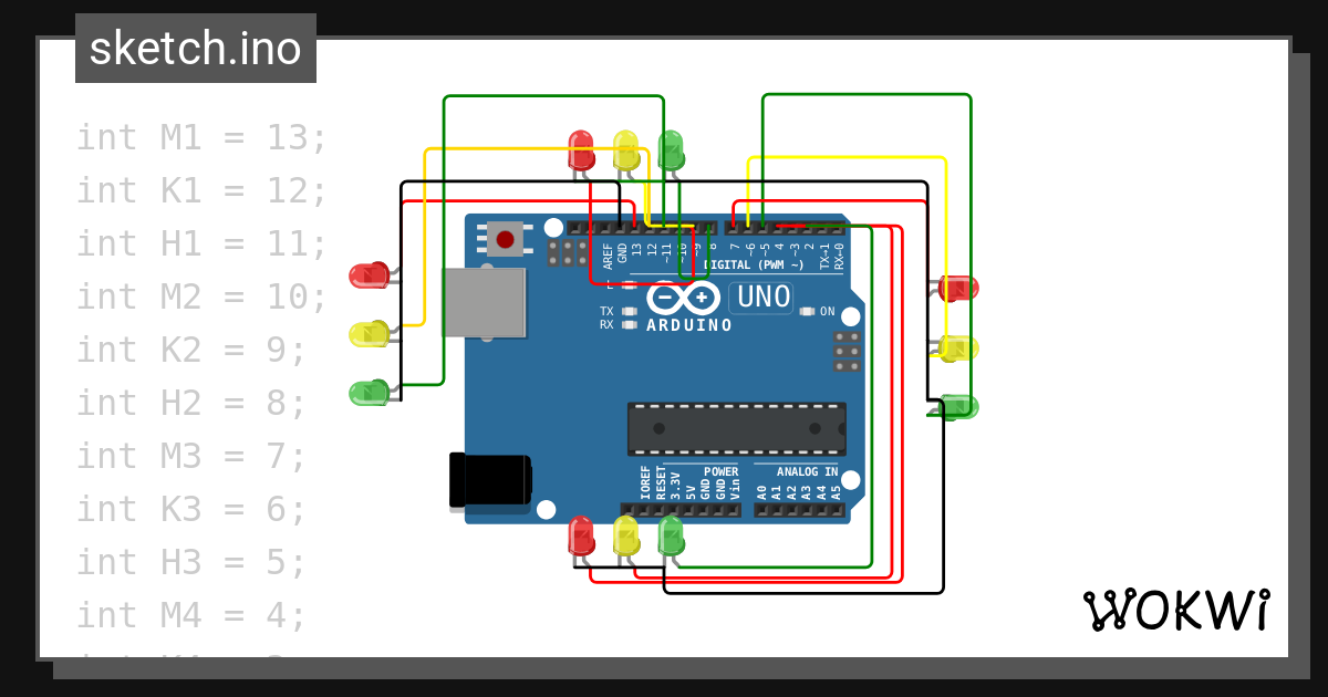 Abrar Rafky Lampu Perempatan Wokwi Esp32 Stm32 Arduino Simulator 4057