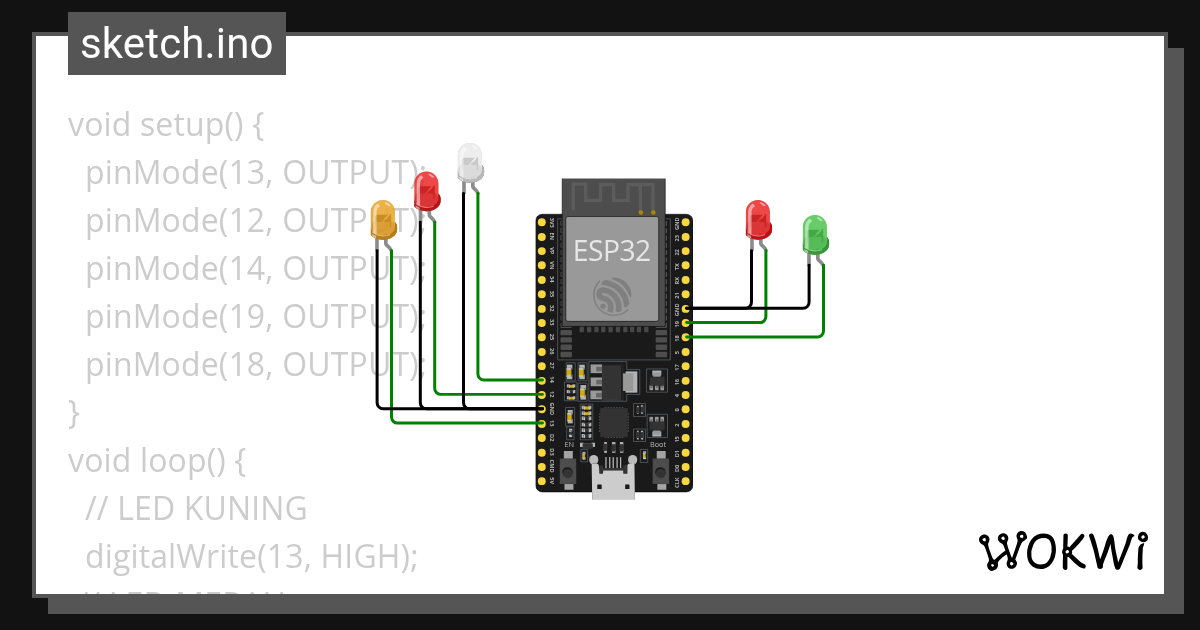 LED4 - Wokwi ESP32, STM32, Arduino Simulator